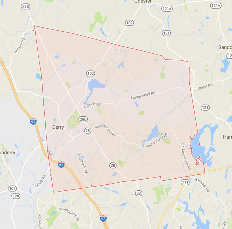 Map of Derry New Hampshire | Unlimited Power Solutions LLC